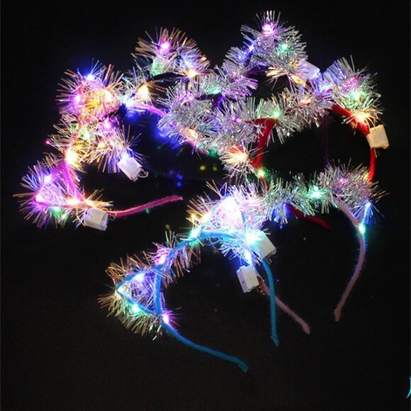 Accessories | 1 Pieces Cat Ears Headbands Setled Cute Cat Light Up Head ...